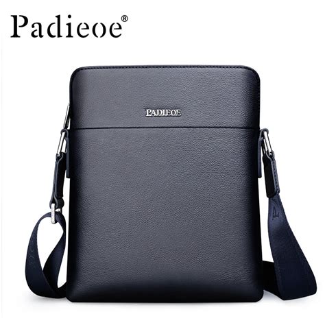 Padieoe 남성용 진짜 소가죽 숄더백 유명 브랜드 소형 크로스바디 백 고품질 정품 소가죽 메신저 백 인기 판매bag