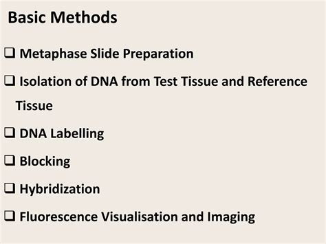 Comparative Genomic Hybridization Pptx