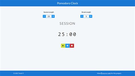 Chingu Fcc Speedrun Challenge Pomodoro Clock By Amir Fakheraldeen