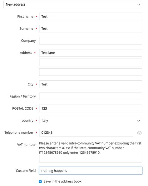 New Checkout Billing Address Form Field Not Saving Value To The