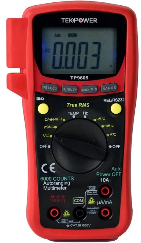 Tekpower Tp9605bt Auto Ranging Multimeter Review Data Loggers