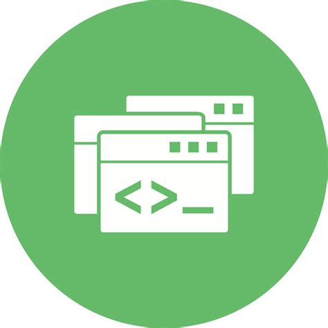 Programming Windows Circle Background Icon Vector Art At Vecteezy