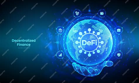 Premium Vector Defi Decentralized Finance Blockchain Decentralized