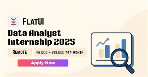 Flatui Data Analyst Internship 2025 Stipend ₹800012000 Work From Home Apply Now Notes
