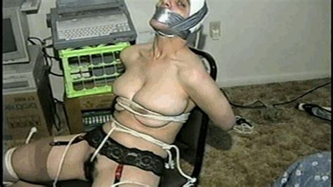 26 Yr Old K Mart Clerk Wrap Tape Gagged Wearing Bathing Cap Mouth