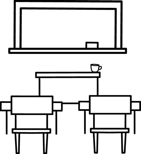 Minimalist Classroom Blackboard Line Background 68187294 Vector Art At