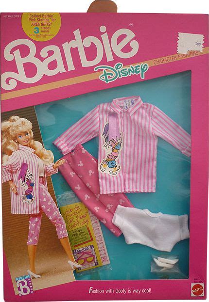 1989 Disney Characters Fashions Goofy Barbie Outfit 2 9198