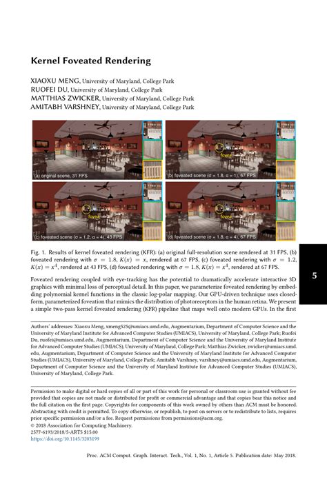 pdf kernel foveated rendering