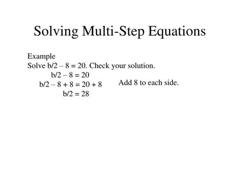 PPT Solving Multi Step Equations PowerPoint Presentation Free Download ID 7047543