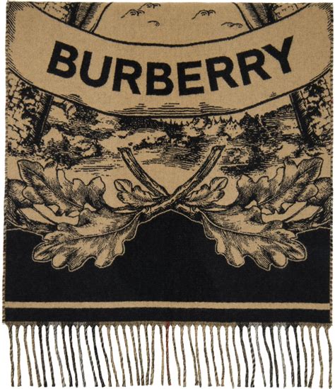 Burberry Beige Ekd Scarf Burberry