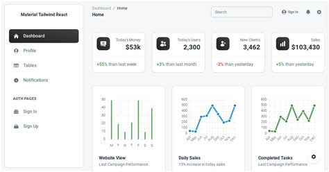 material tailwind react examples codesandbox