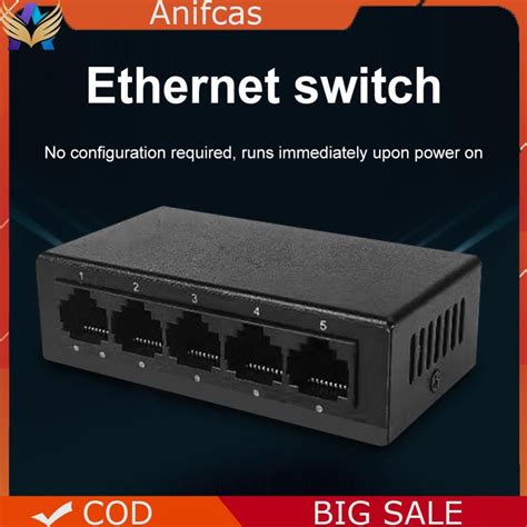 5 Port Gigabit Ethernet Switch Home Network Hub 10 100 1000mbps Plug And Play Shopee Malaysia