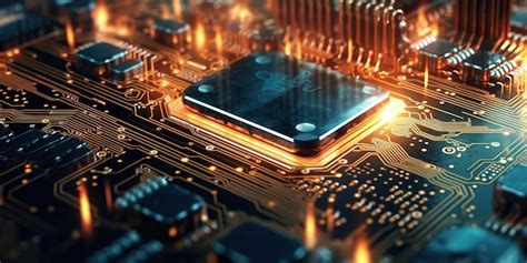 Premium AI Image A Close Up Of A Computer Chip On A Circuit Board