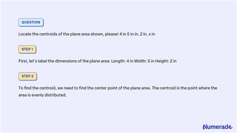 Solved Locate The Centroids Of The Plane Area Shown Please 4 In 5 In