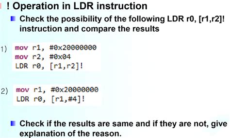 operation in ldr instruction check the