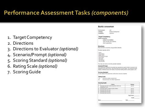 Performance Assessment Task