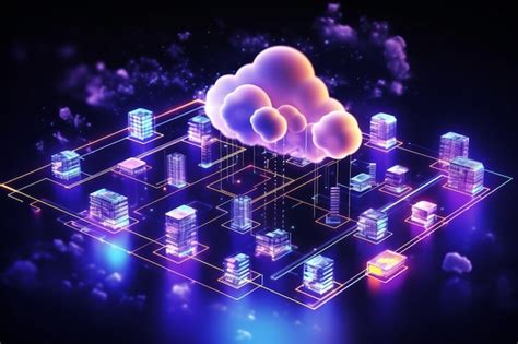 Premium Ai Image Concept Technology Networking Cloud Database