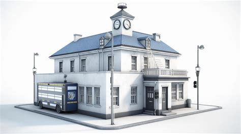 고급 버스의 3d 모델 흰색 격리 된 배경 3d 렌더링에 3d 그림 Mediun 도시 버스 고화질 사진 사진 배경 일러스트