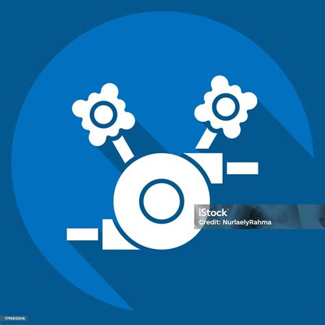 아이콘 장비 1 용접기 장비 기호와 관련이 있습니다 긴 그림자 스타일 심플한 디자인 편집 가능 간단한 일러스트레이션 공장 산업 건물에 대한 스톡 벡터 아트 및 기타 이미지