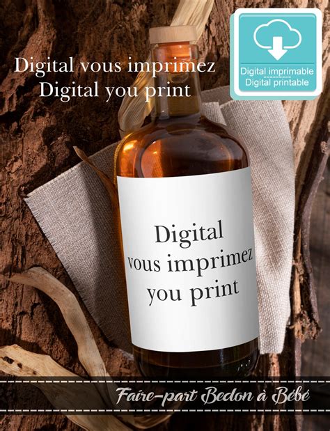 Digital You Print Custom Alcohol Label Template Printable Label