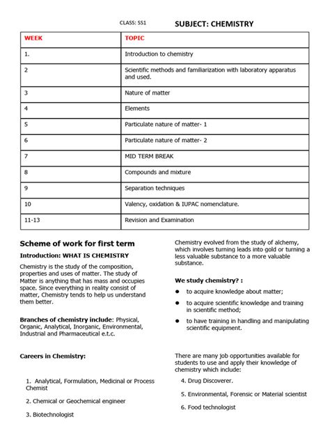 Ss1 Chemistry Note Pdf Evaporation Atomic Orbital