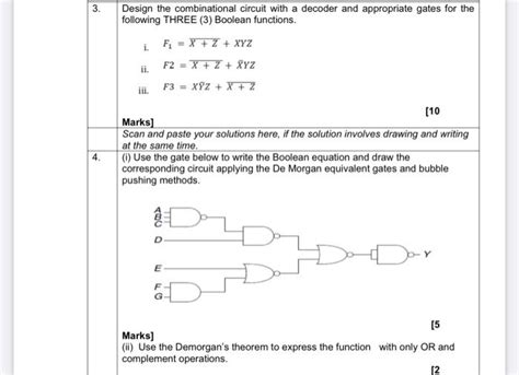 Solved Design The Combinational Circuit With A Decoder Chegg