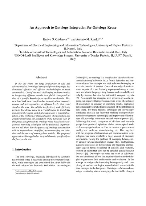 Pdf An Approach To Ontology Integration For Ontology Reuse