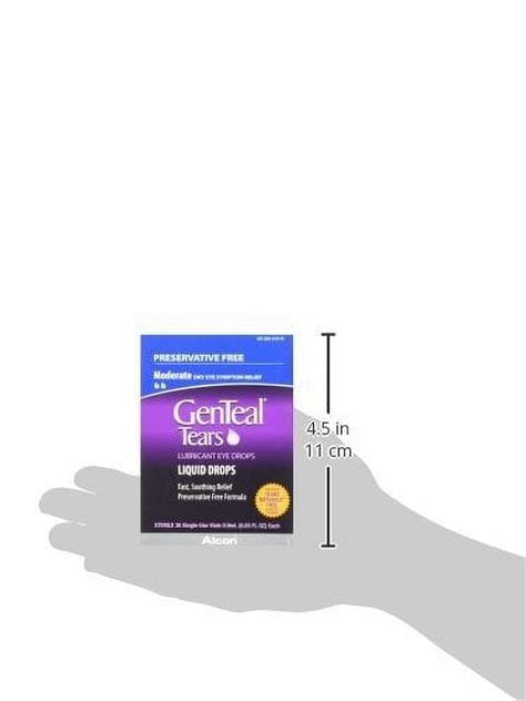genteal tears preservative free lubricant eye drop vials for daily use