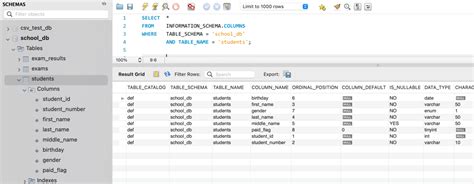 Mysql のカラムの一覧を取得する Mysql の基礎 Mysql 入門