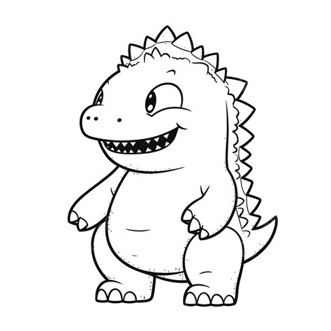 Godzilla Printable Coloring Pages Outline Sketch Drawing 42 Off