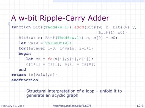 Ppt 6s078 Computer Architecture A Constructive Approach Combinational Alu Arvind