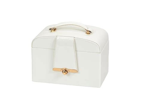 White Patent Finish Jewel Case