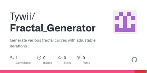 Github Tywii Fractal Generator Generate Various Fractal Curves With Adjustable Iterations