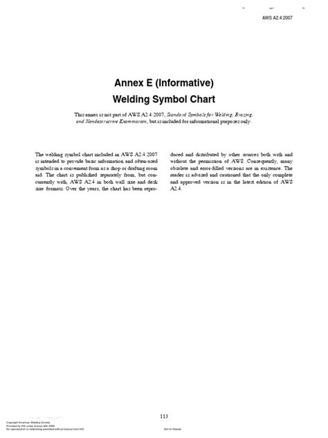 Aws Welding Symbol Chart 2007 Pdf Property Law Business Law