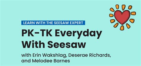 Learn With The Seesaw Expert Prek And Transitional Kindergarten With