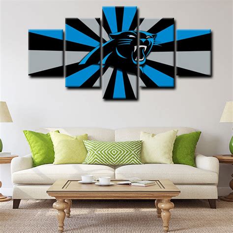 Carolina Panthers Logo Canvas Wall Art Pencil Canvas