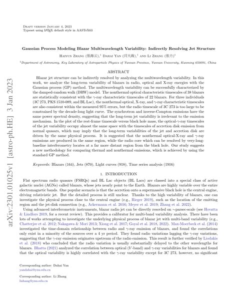pdf gaussian process modeling blazar multiwavelength variability