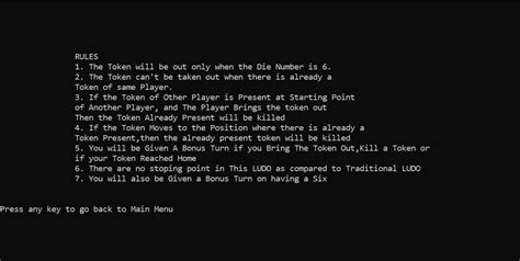 Cui Based Ludo Game C