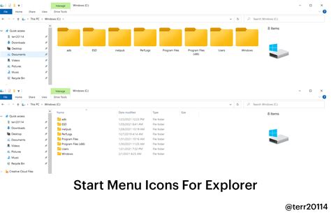 Cool Windows Start Menu Icons In Explorer R Windowsthemes