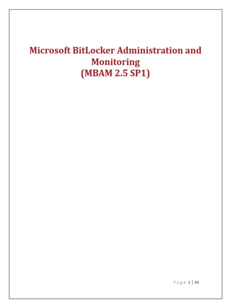 Microsoft Bitlocker Administration And M Pdf Group Policy