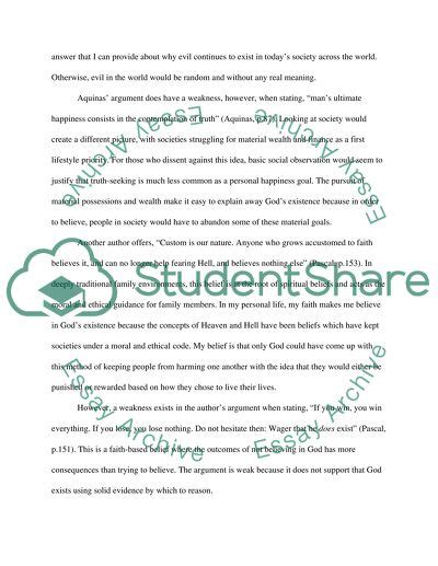 Belief Does God Exist Essay Example Topics And Well Written Essays 750 Words