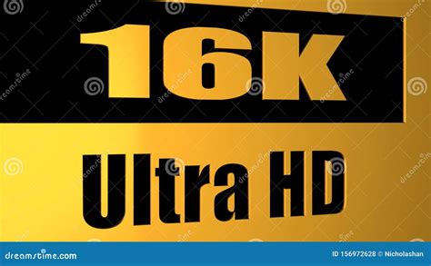 16k Display Resolution Computer Generated Image 3d Render Stock