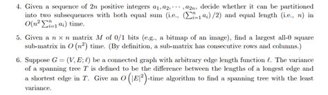Solved 4 Given A Sequence Of 2n Positive Integers A1 A2