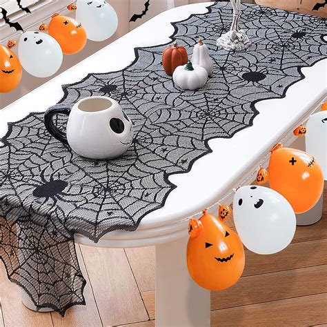 Trick Or Treat Your Table With This Spooky Spider Web Table Runner