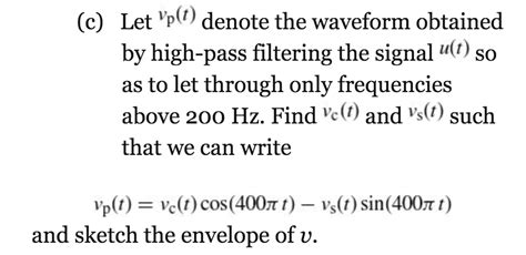 Solved Problem 32 Consider A Message Signal Mt 2 Cos