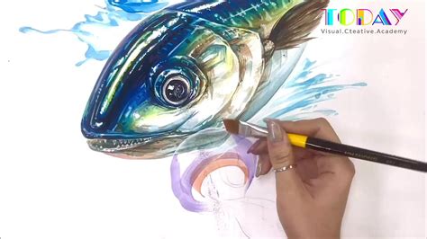 😘 고등어and해파리 쉽고 감각적인 채색~ Design Today 고등어 해파리 고등어개체표현 해파리개체묘사 고등어