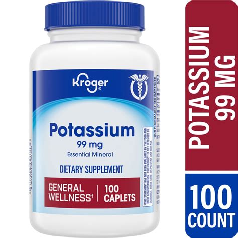 Kroger® Potassium Caplets 99mg 100 Ct King Soopers
