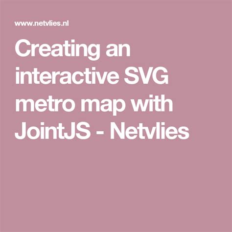 Creating An Interactive Svg Metro Map With Jointjs Netvlies Metro
