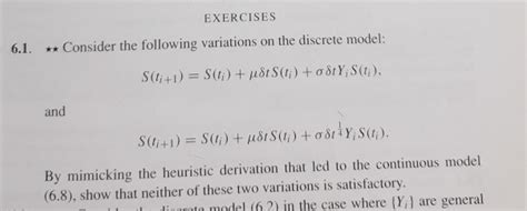 Solved EXERCISES Consider The Following Variations On Chegg
