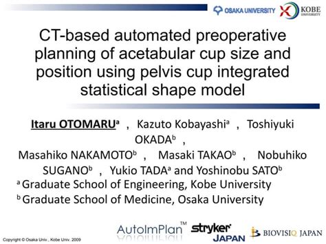 Ct Based Automated Preoperative Planning Of Acetabular Cup Size And